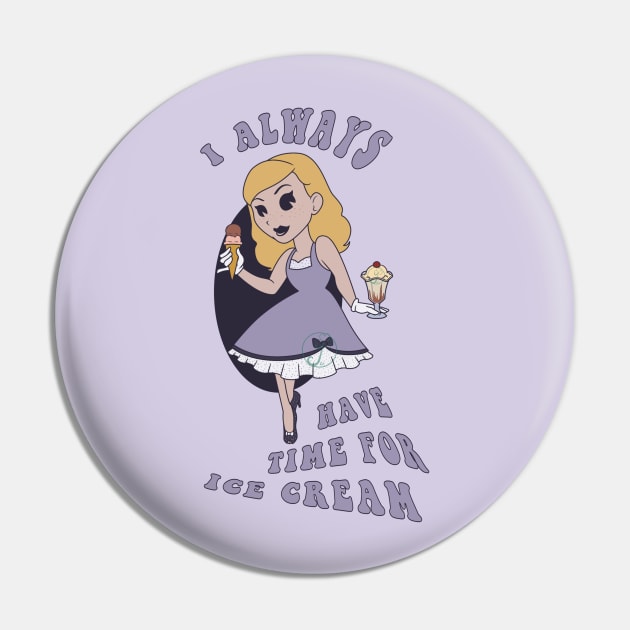 Old Style Cartoon pin up - Ice Cream - Pin Up - Pin | TeePublic