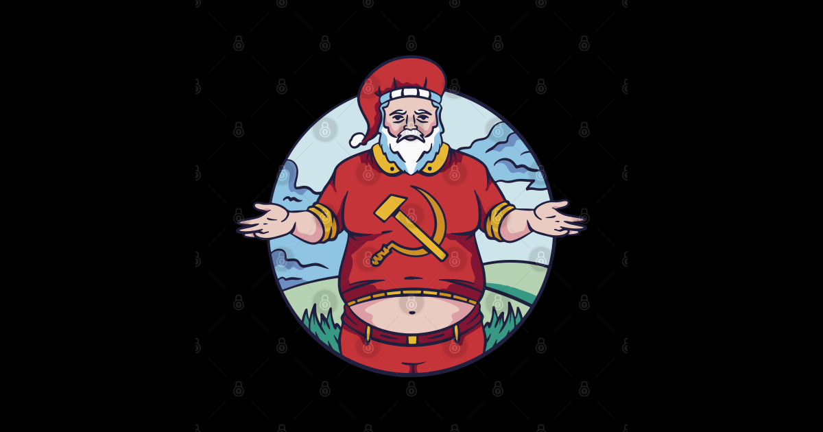 Communist santa - Communist Santa - Sticker | TeePublic