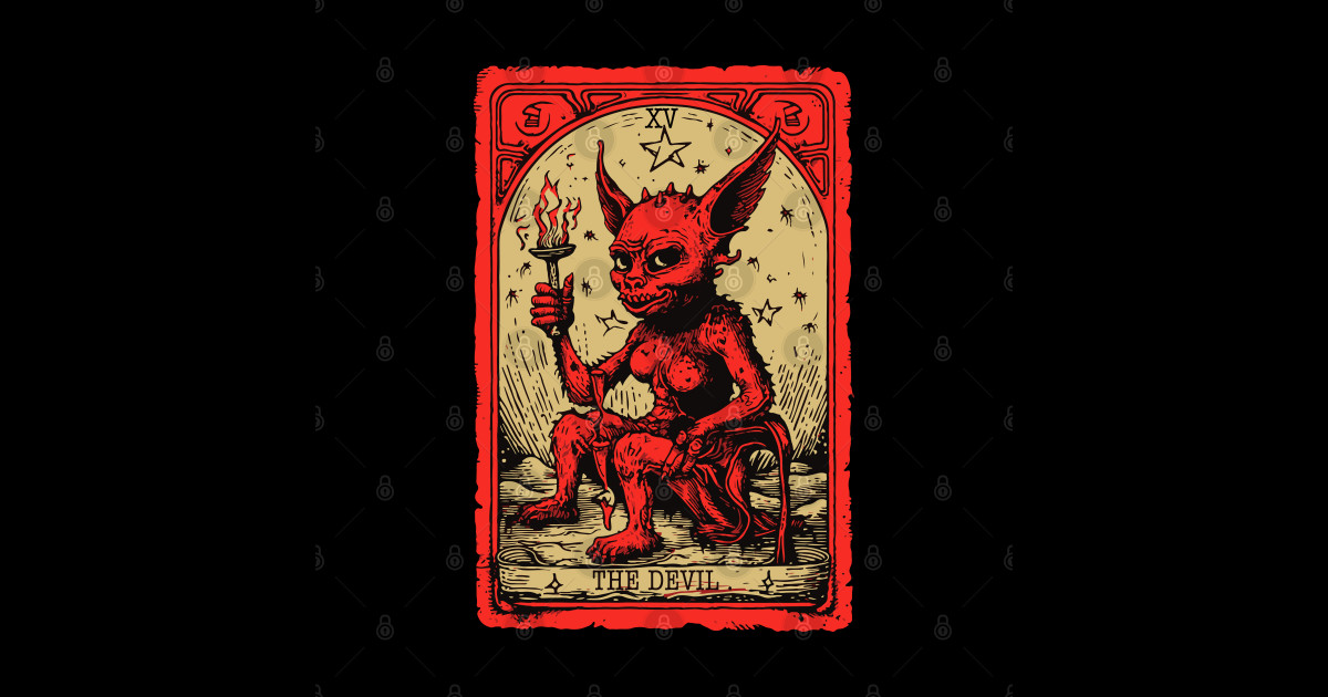 The Devil Tarot Card - Devil Tarot - Magnet | TeePublic