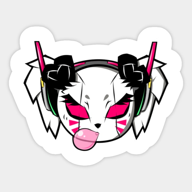 Overwatch D.VA Panda - Dva - Sticker | TeePublic