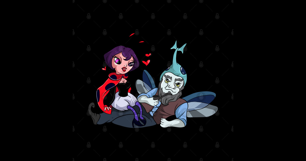 Sassy Gnome Valentine Love Bug Ladybug - Cartoon Lovers - Sticker ...