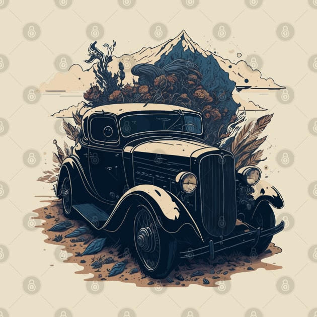 Classic Wheels: Retro Cartoon Vintage Car Design - Retro Vintage ...
