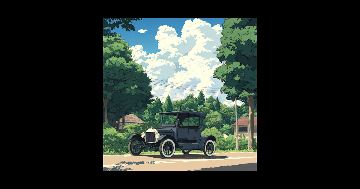 Ford Model T | Anime style - Ford Model T - Sticker | TeePublic