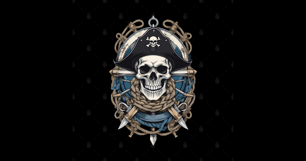 Pirate Costume Design Pirate Flag Jolly Roger - Boy Girl - Sticker ...