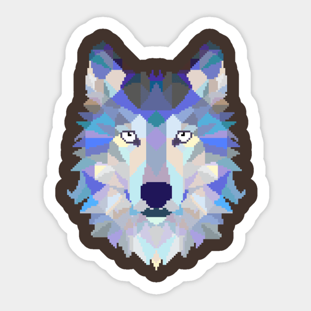 wolf head pixel