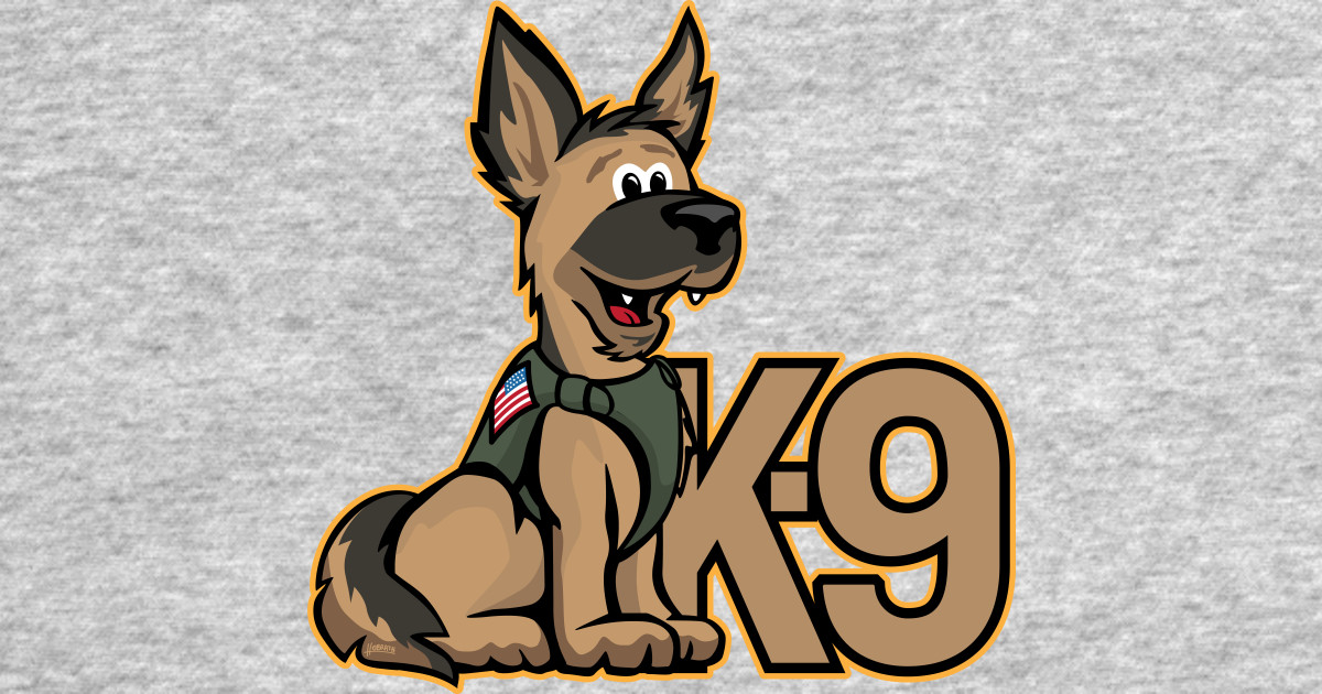 K-9 Dog Cartoon Illustration - K9 - T-Shirt | TeePublic