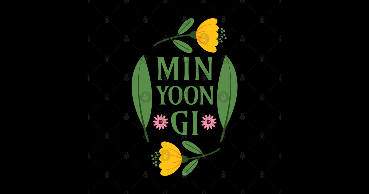 Min Yoongi - Suga Greenery Floral BTS Army - Min Yoon-gi - Min Yoongi ...