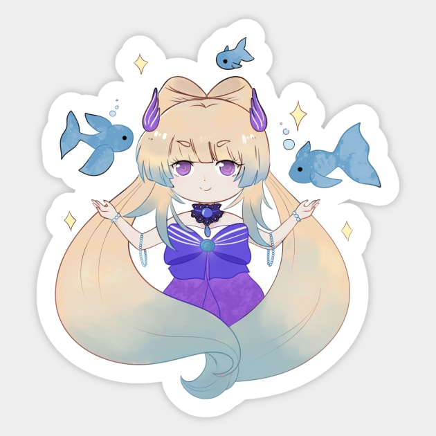 Kokomi under the Sea ♥ - Kokomi - Sticker | TeePublic