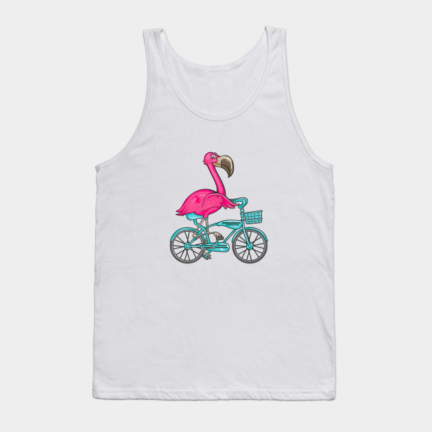 Flamingo Riding A Bicycle Cool Bikers Funny Bike Bird Gift - Flamingo ...