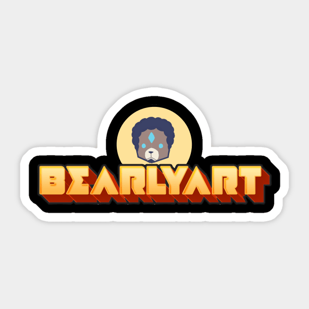 Bearly Art Logo - Bearly Art - Sticker | TeePublic