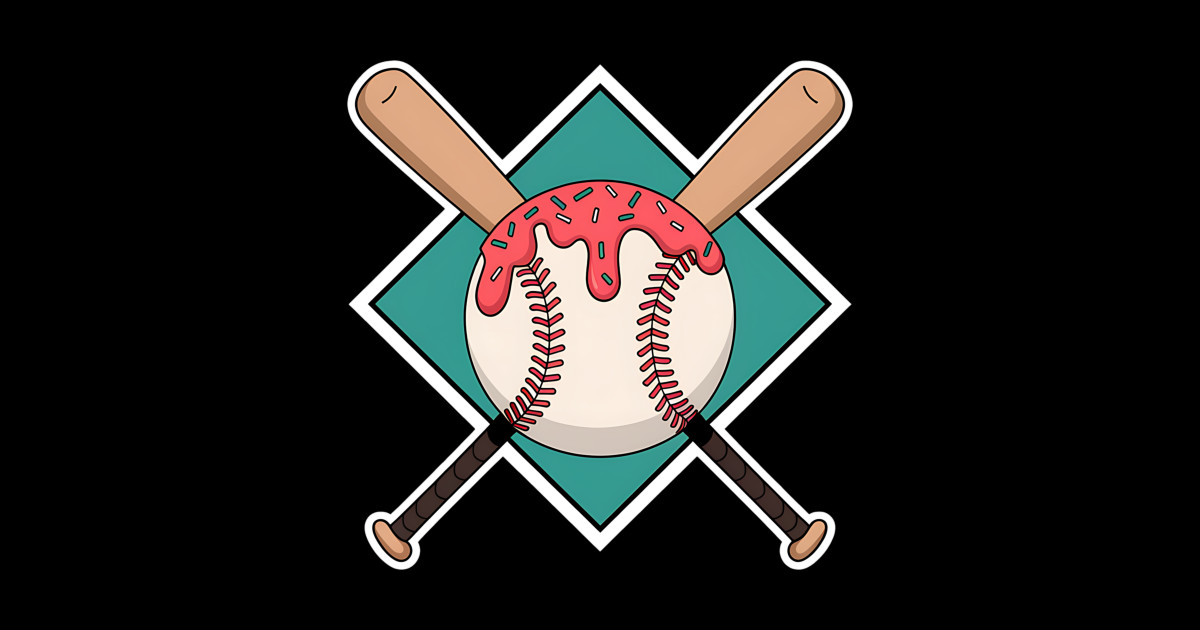 Baseball Home Plate Drip Ice Cream Softball & Baseball - Baseball Home ...