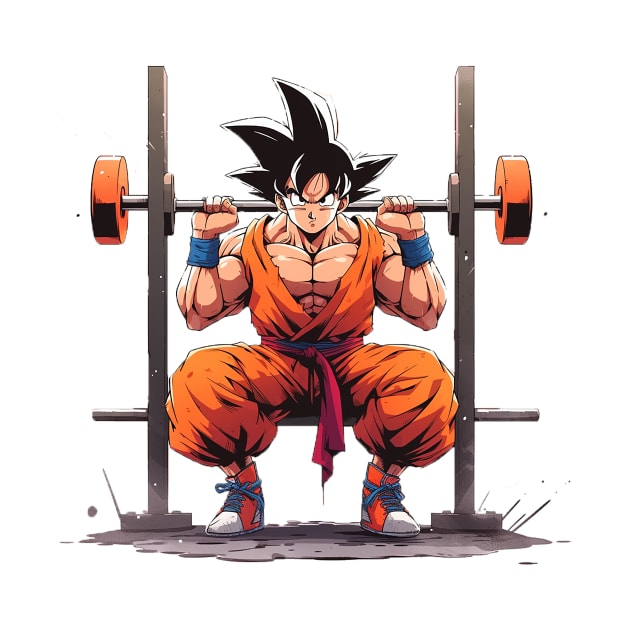 goku lifting weight - Goku - T-Shirt | TeePublic