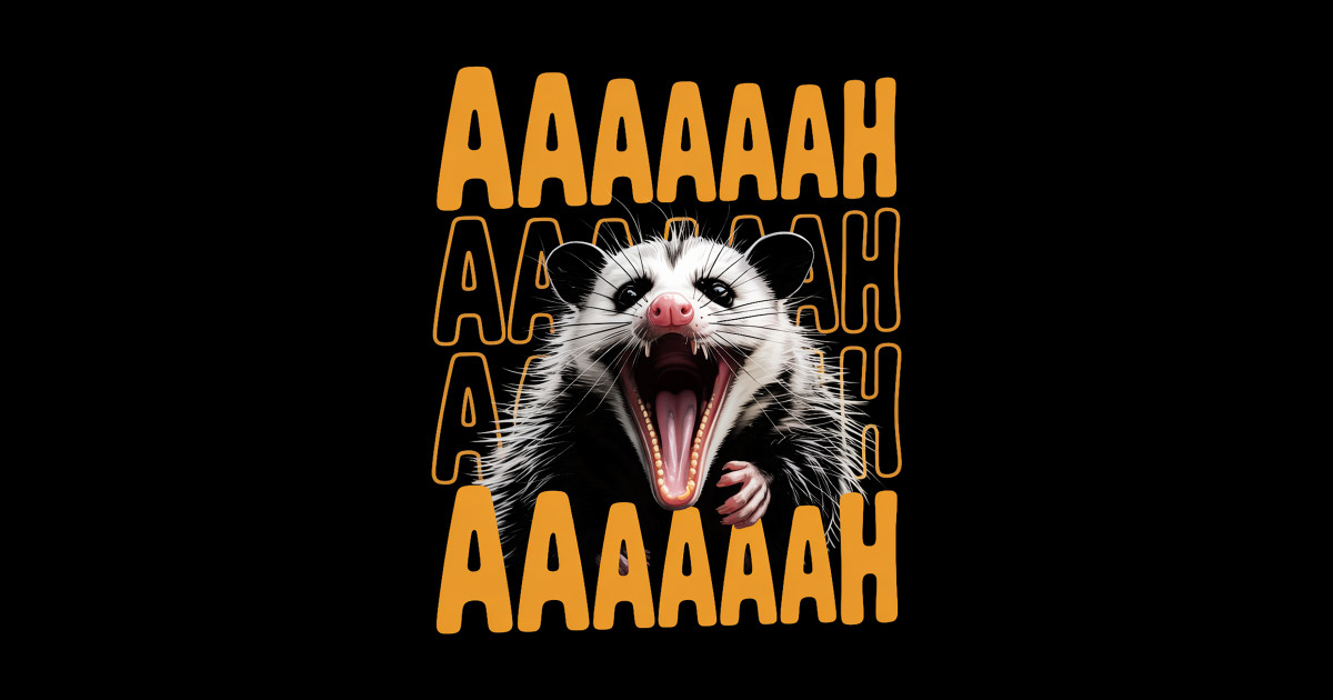 Opossum Screaming Possum Trash Cat Meme Men Women Gift - Opossum ...