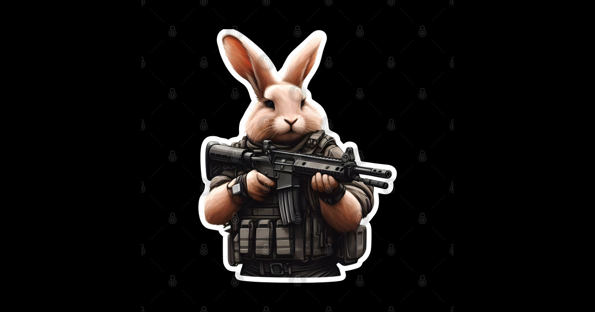 Tactical Rabbit - Rabbit - Posters and Art Prints | TeePublic