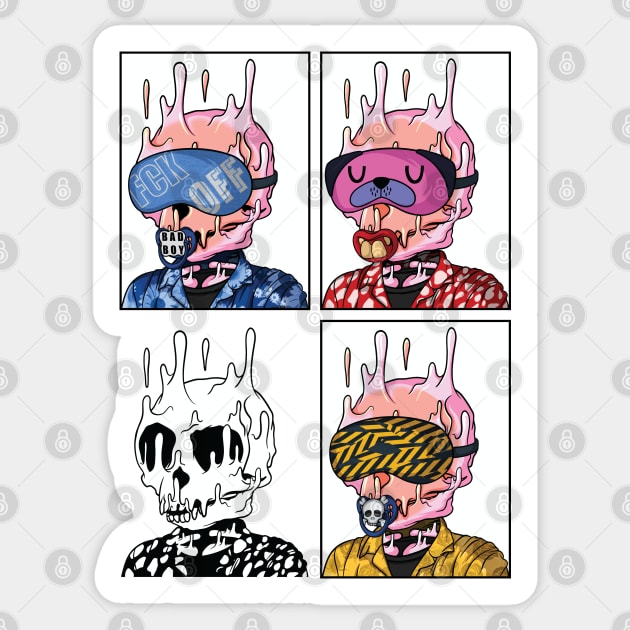 Tamarin Skull - Back to Sleep - Skull - Sticker | TeePublic