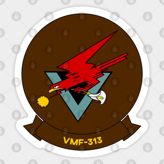 VMF 313 - Squadron Patches - Sticker | TeePublic