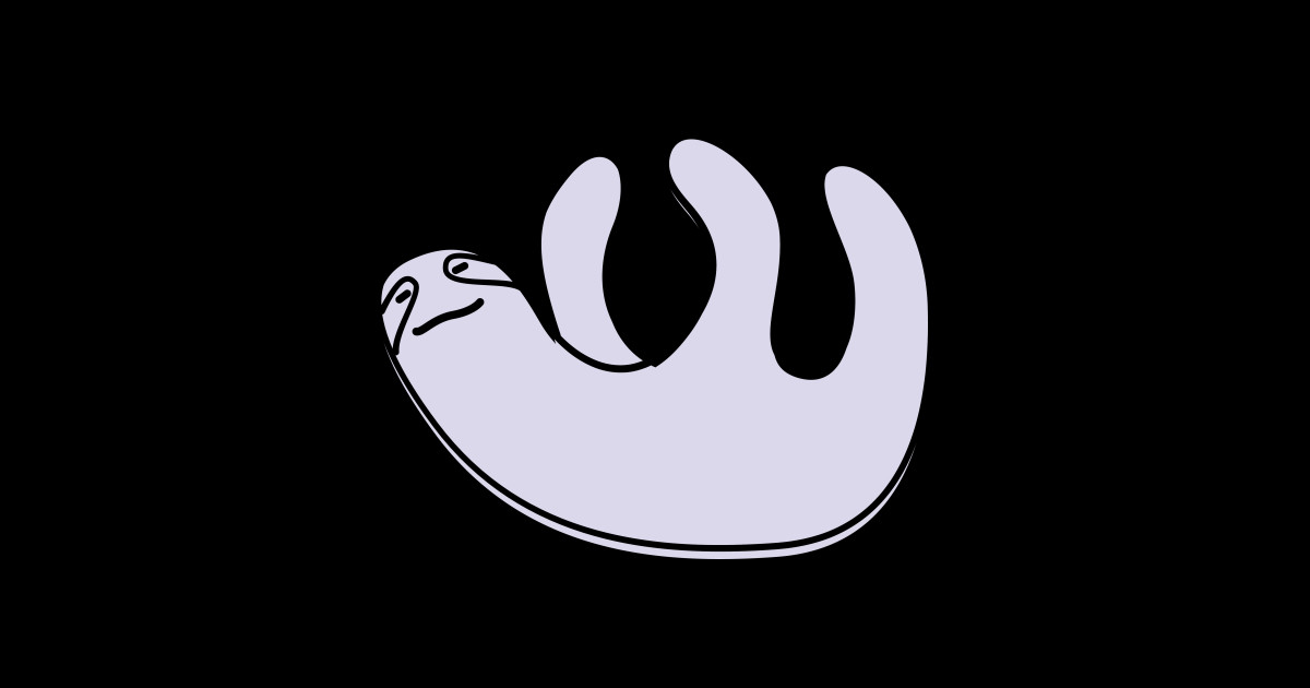 Cute Silly Simple Minimalist Pastel Purple Sloth Small Icon - Pastel ...