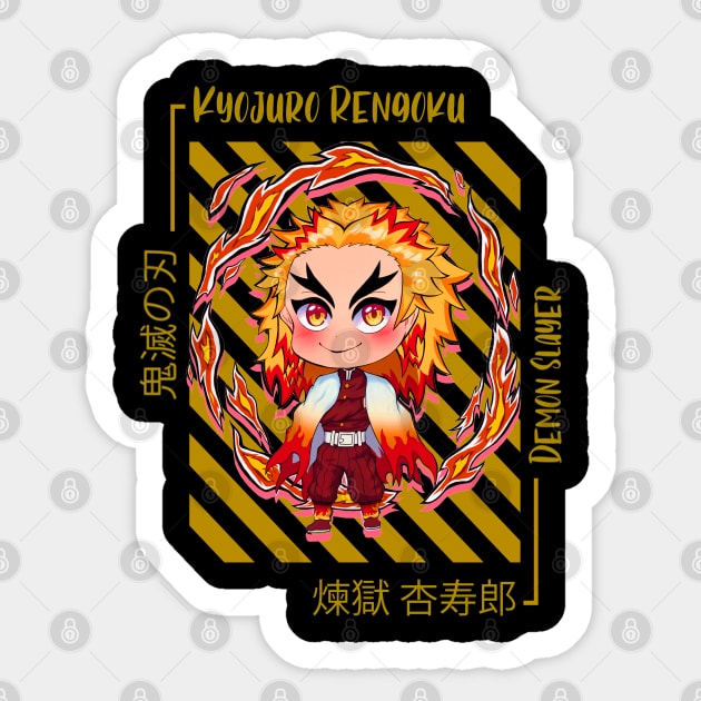 Rengoku Kyojuro - Demon Slayer - Demon Slayer Rengoku - Sticker | TeePublic