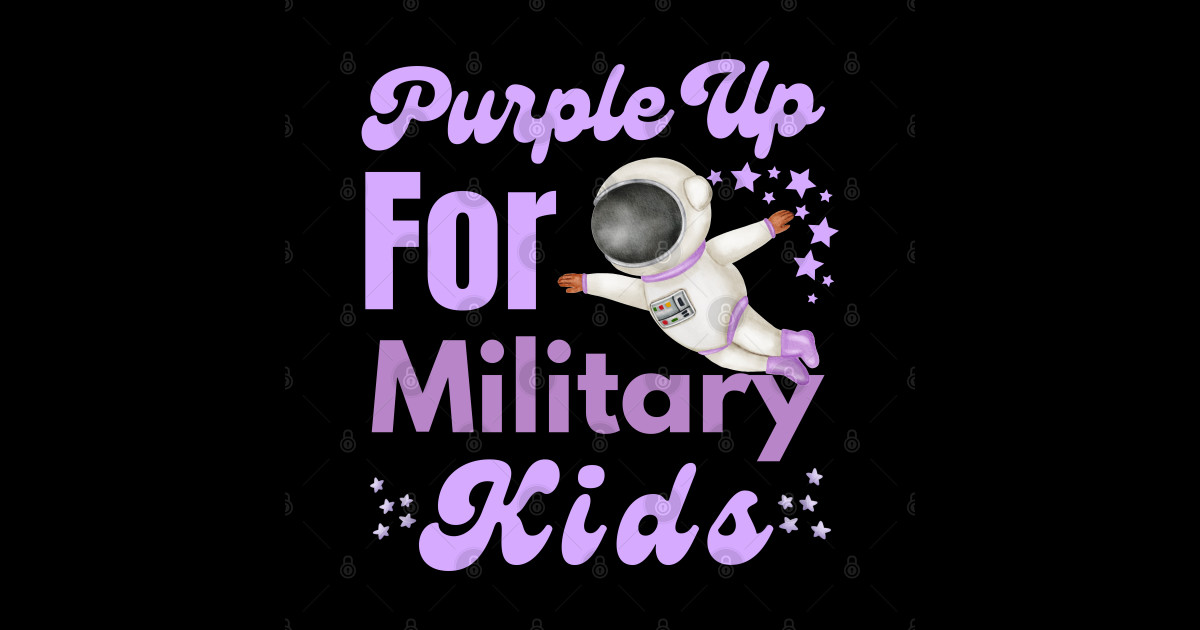 Purple Up For Military Kids Military Child Month USA - Purple Military ...