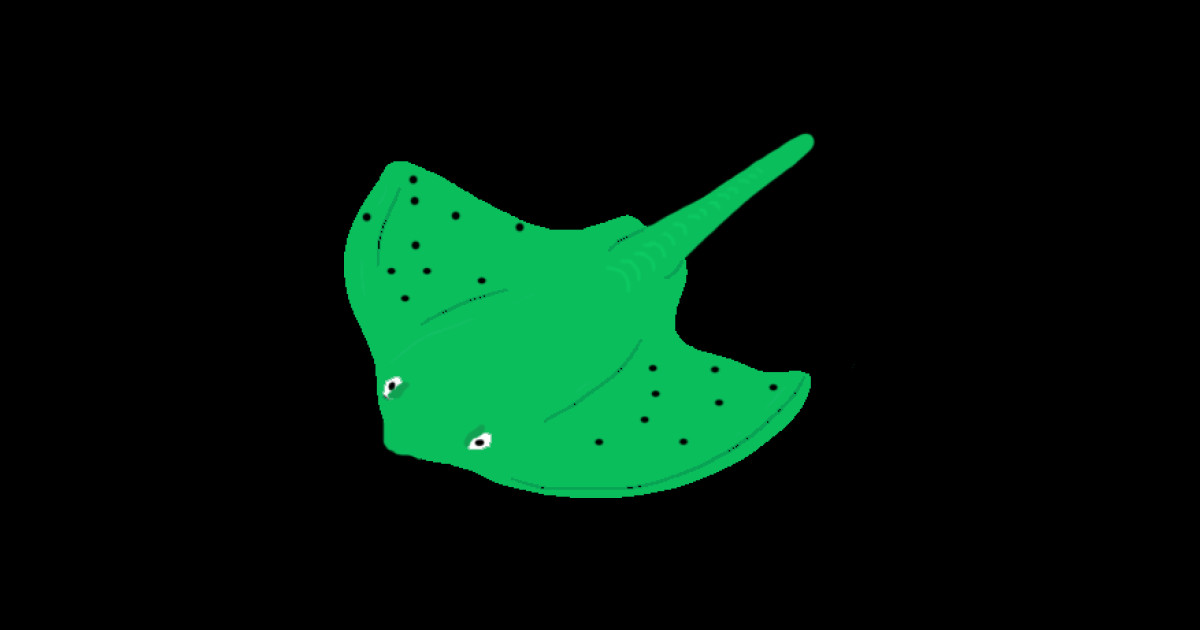 Green Stingray - Stingray - Sticker | TeePublic