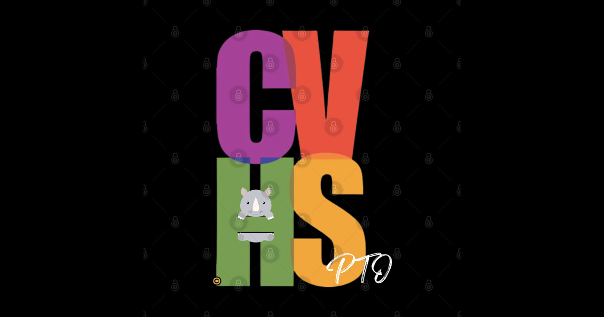 WHITE LETTERING CVHS PTO LOGO - Cvhs Pto - Sticker | TeePublic