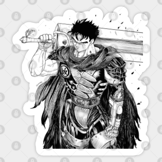 Future Gohan in berserk style - Warrior - Sticker | TeePublic