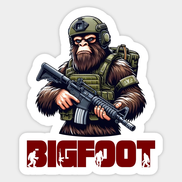Tactical Bigfoot - Bigfoot - Sticker | TeePublic