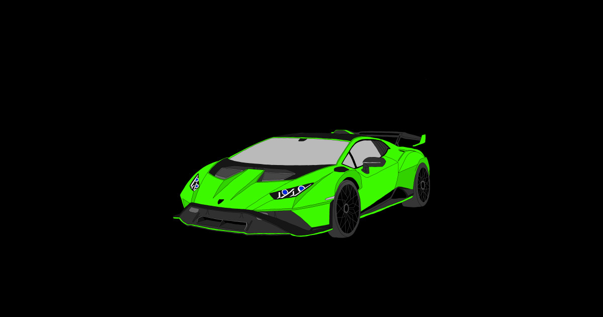 Lamborghini Huracan STO Selfmade car Green - Lamborghini - Sticker ...