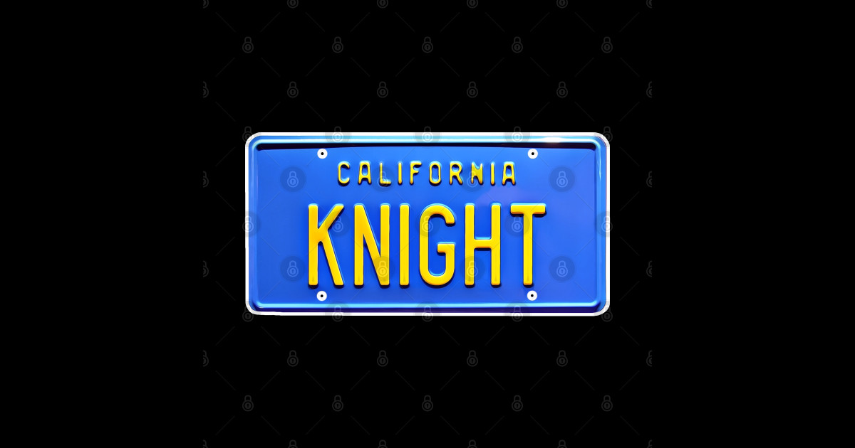 Knight Rider KITT Car License Plate - Knight Rider - Sticker | TeePublic