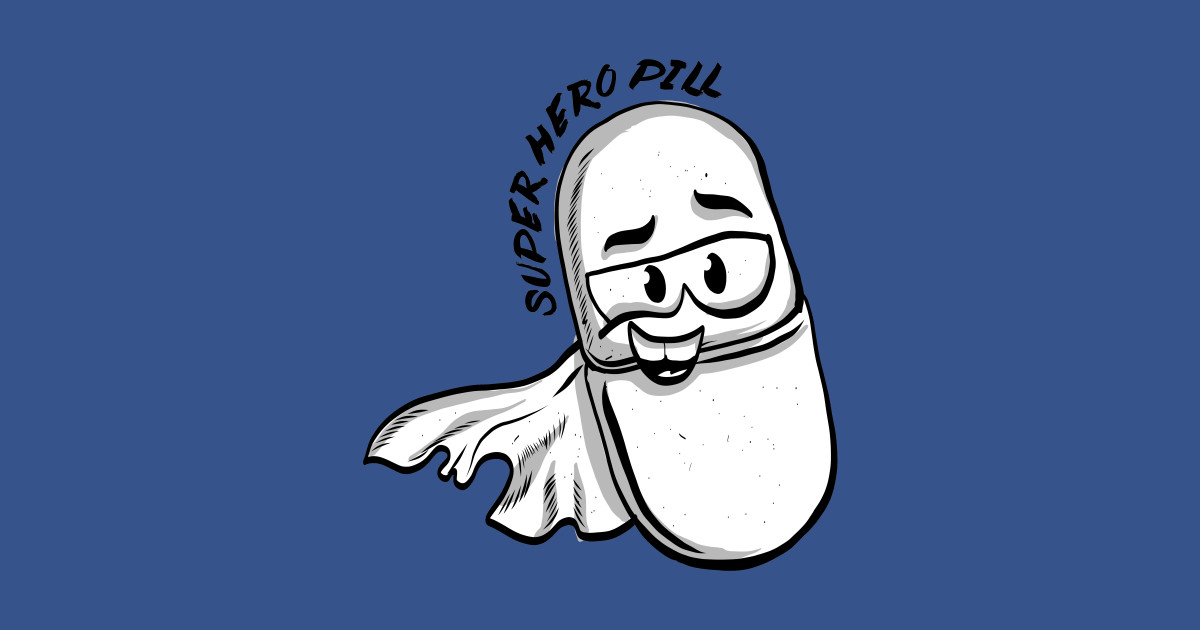 Superhero Pill - Pharmacy Humor - Pharmacy - Magnet | TeePublic