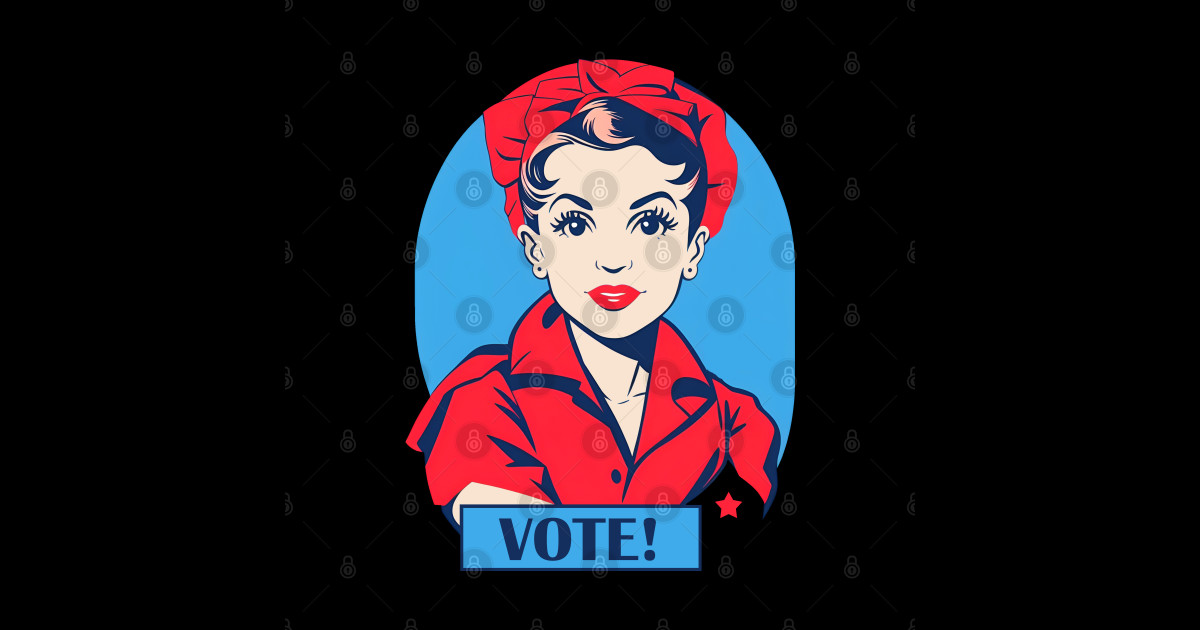 Rosie The Riveter Vote Rosie The Riveter Sticker Teepublic