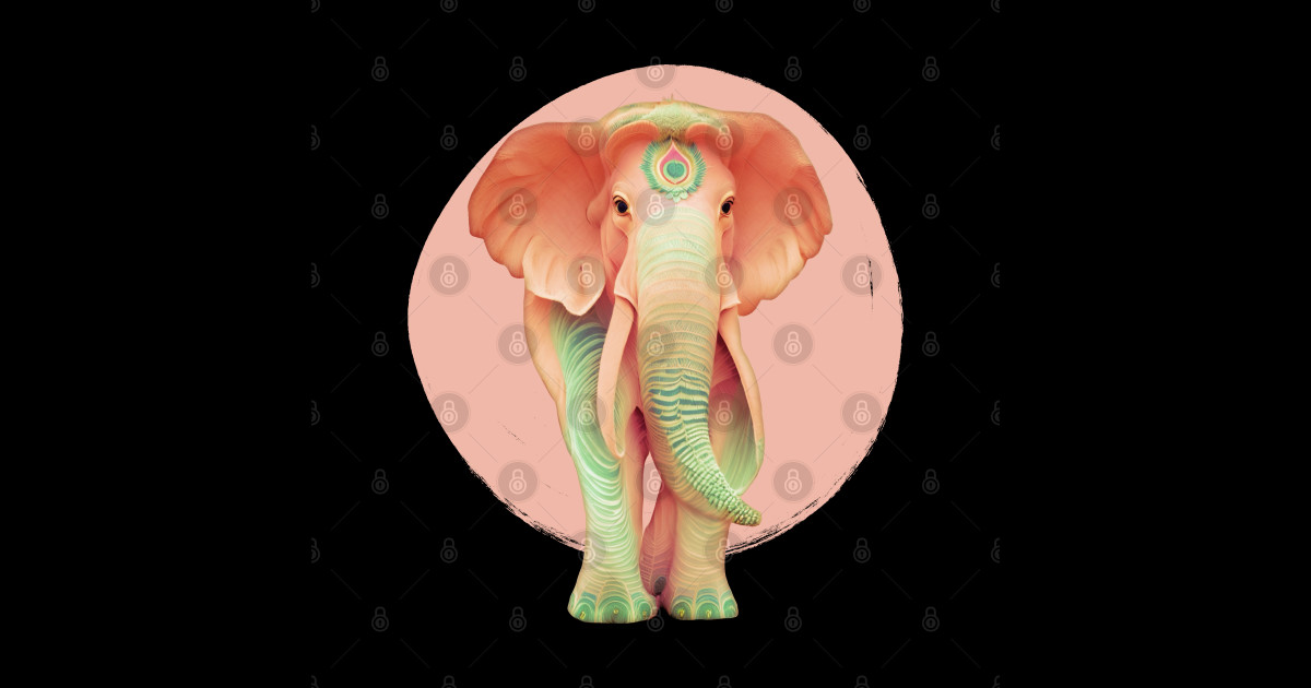 Pink Magic Elephant - Pink Elephant - Sticker | TeePublic
