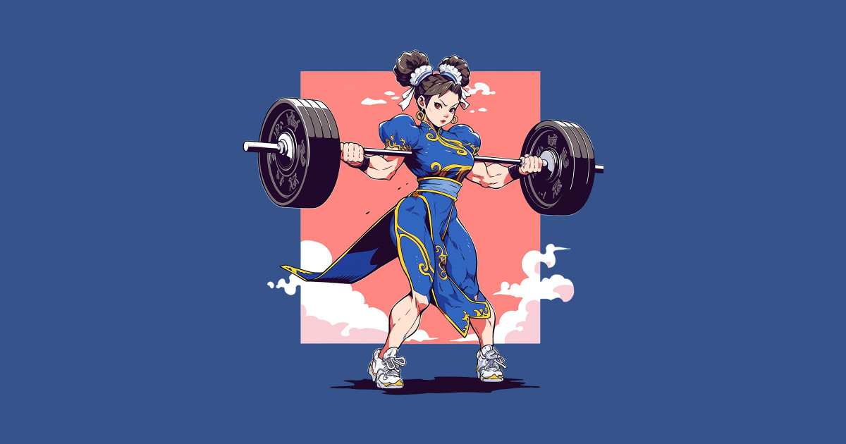 chun li at gym - Chun Li - T-Shirt | TeePublic