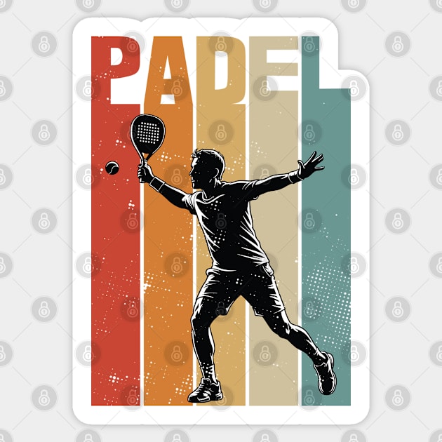 Padel Sport Male Player - Padel - Sticker | TeePublic