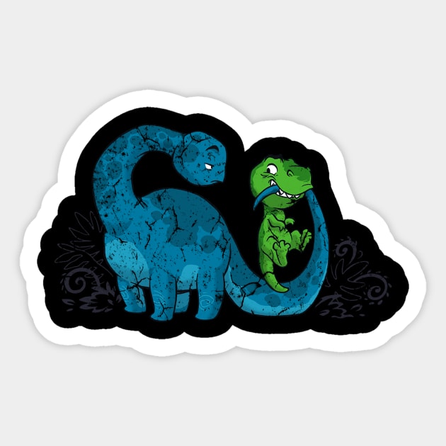 t rex vs brontosaurus - Brontosaurus Star - Sticker | TeePublic