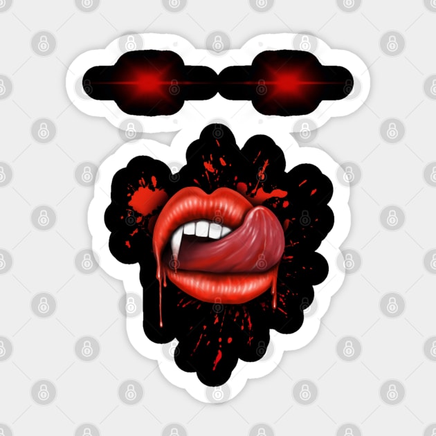 Vampire lips vamp teeth - Vampire Lips And Teeth - Sticker | TeePublic