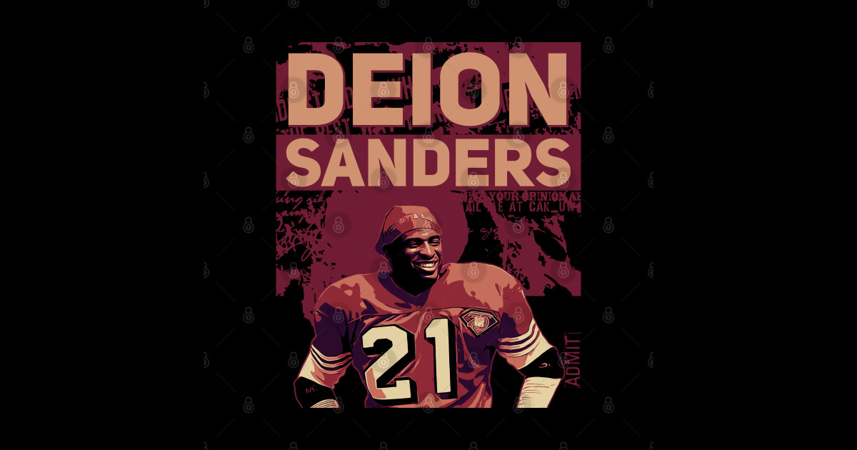 Deion Sanders vintage poster - 49ers - Sticker | TeePublic