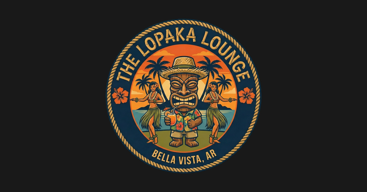 Lopaka Lounge Hula Logo - Tiki Bar - T-Shirt | TeePublic