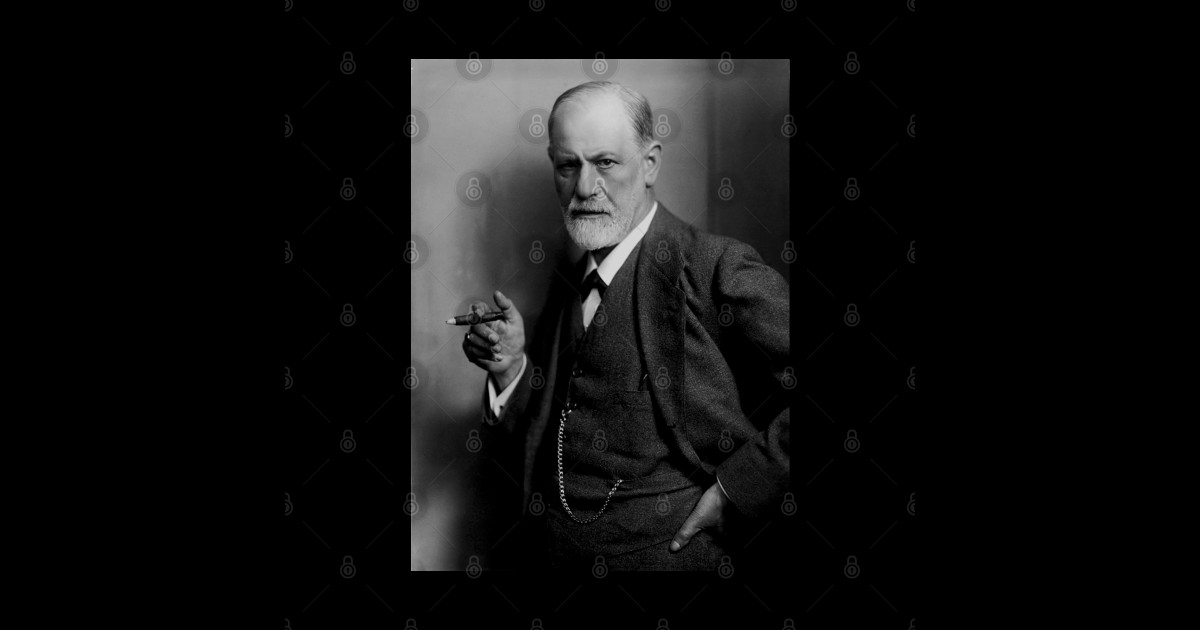 Sigmund Freud Artwork - Gift For Him Dad Grandpa Uncle - Sticker ...