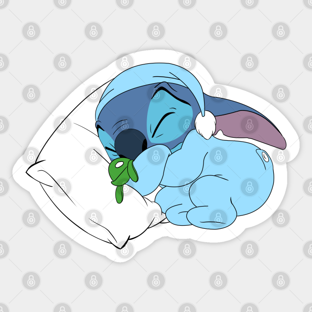 Sleeping Stitch - Lilo And Stitch - Sticker | TeePublic