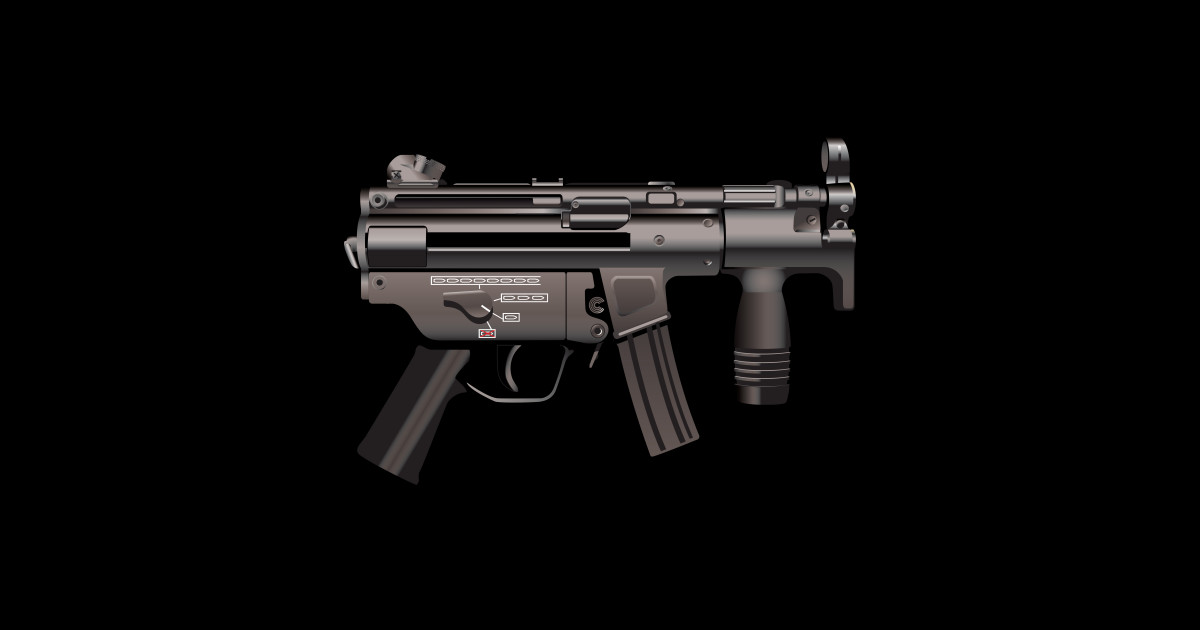 H&K submachine gun - Handgun - T-Shirt | TeePublic