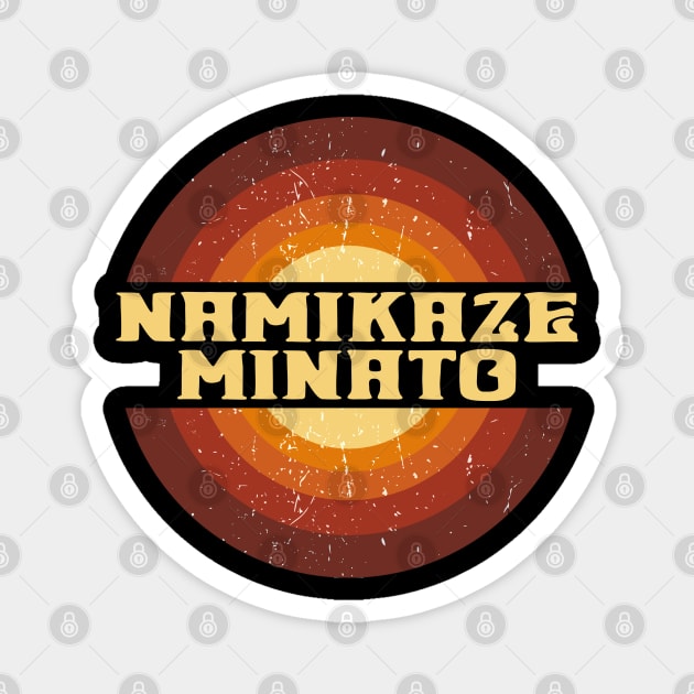 Vintage Proud Name Minato Anime Gifts Circle - Minato - Magnet | TeePublic