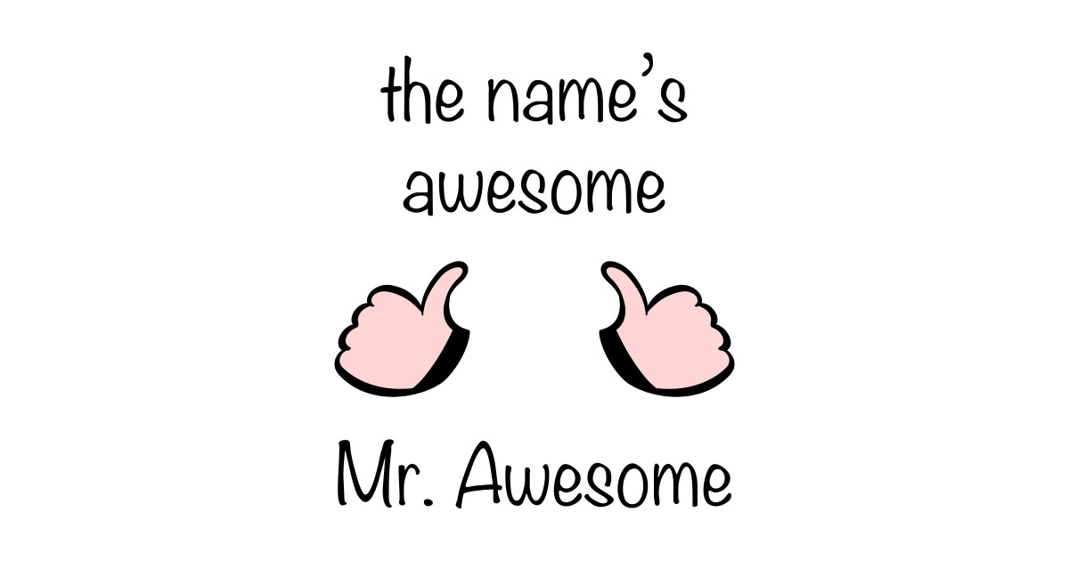 Mr. Awesome - New - Baseball T-Shirt | TeePublic