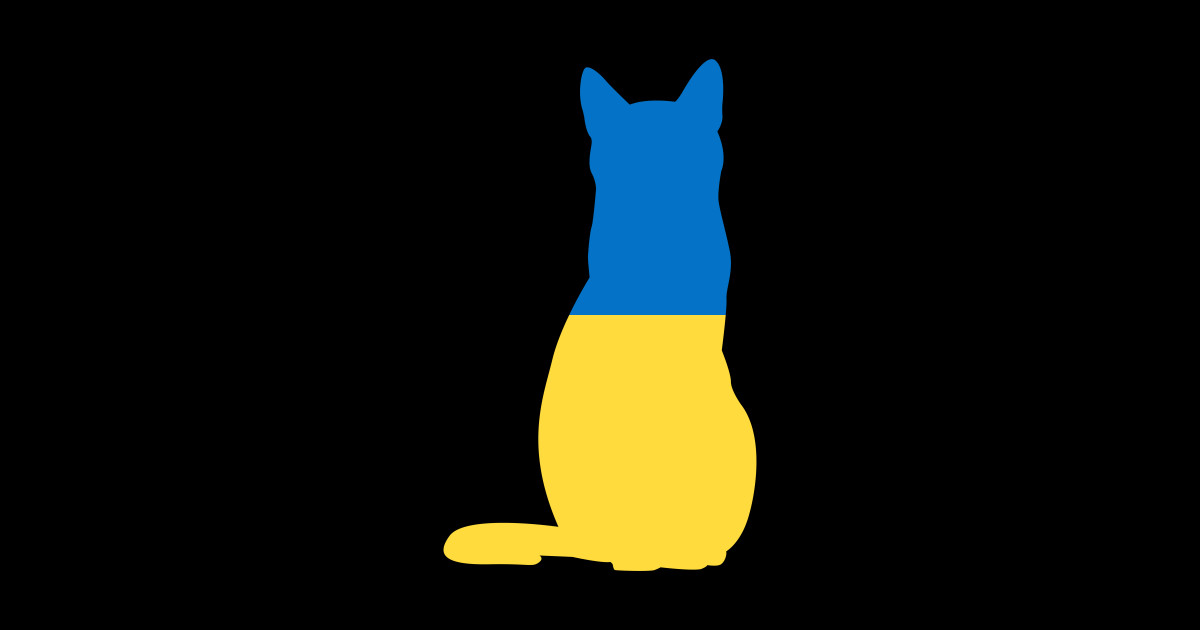 Ukraine Cat Flag - Ukraine Flag - Sticker | TeePublic