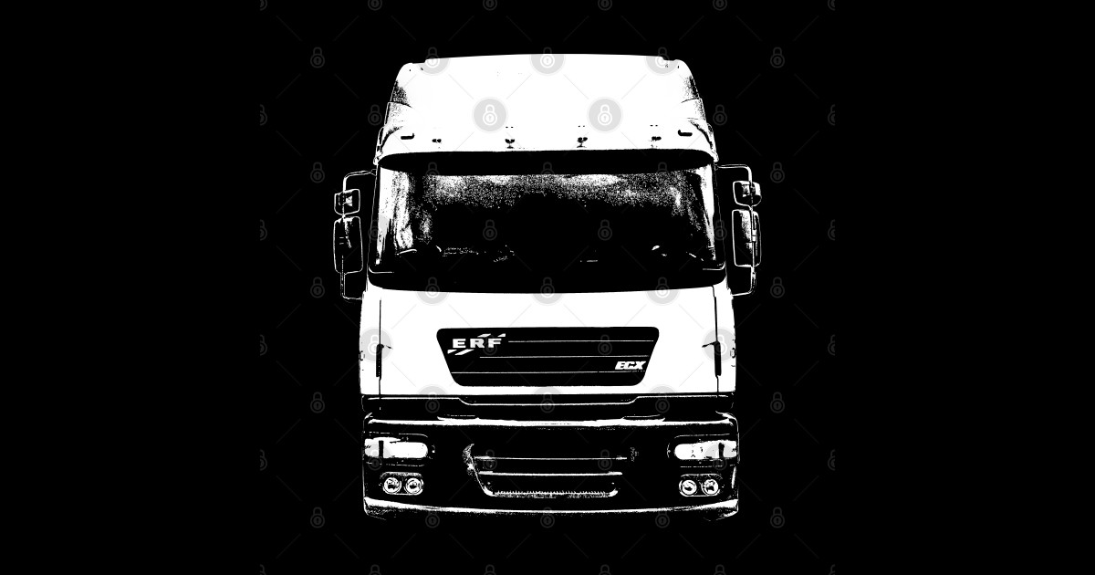Classic ERF ECX lorry white monoblock - Erf Ecx - Sticker | TeePublic