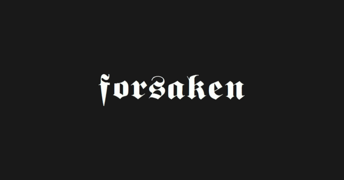 Forsaken white logo with new logo on back! - Forsaken - T-Shirt | TeePublic
