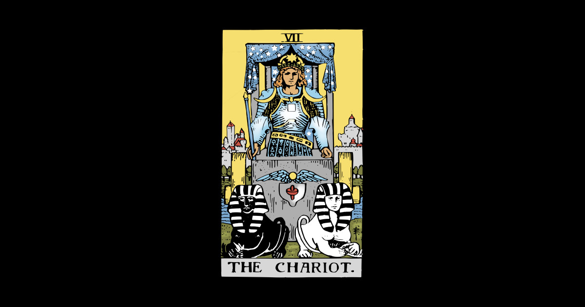 Chariot Tarot Card Rider Waite - Chariot Tarot Card - Sticker | TeePublic