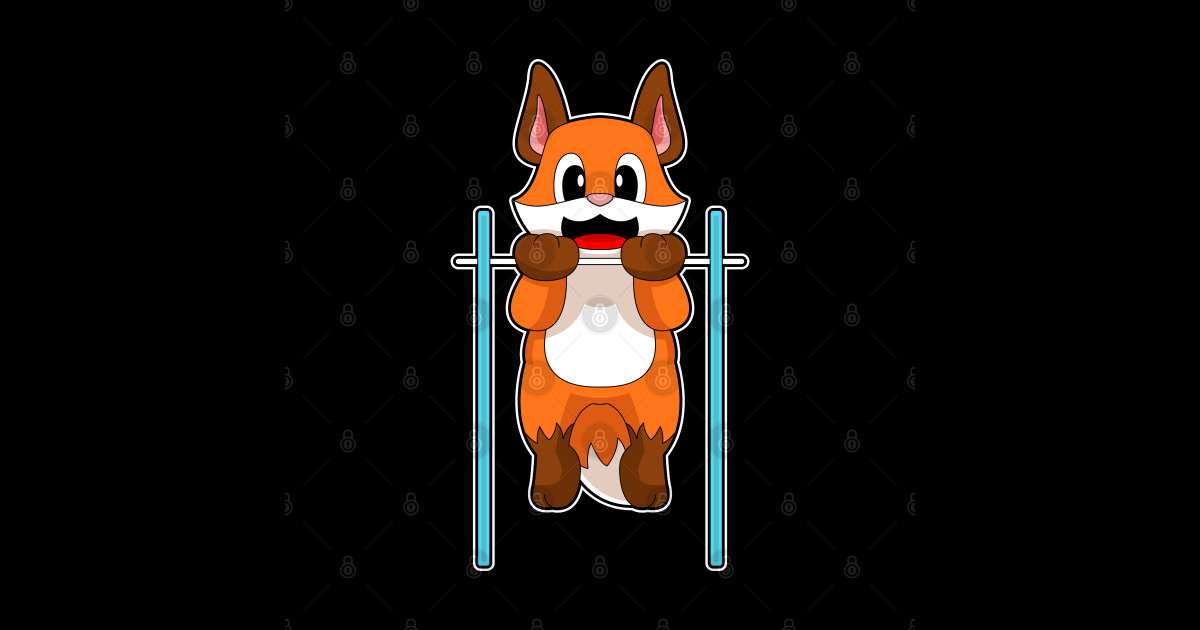 Fox Bodybuilder Pull ups Bodybuilding - Fox - Sticker | TeePublic