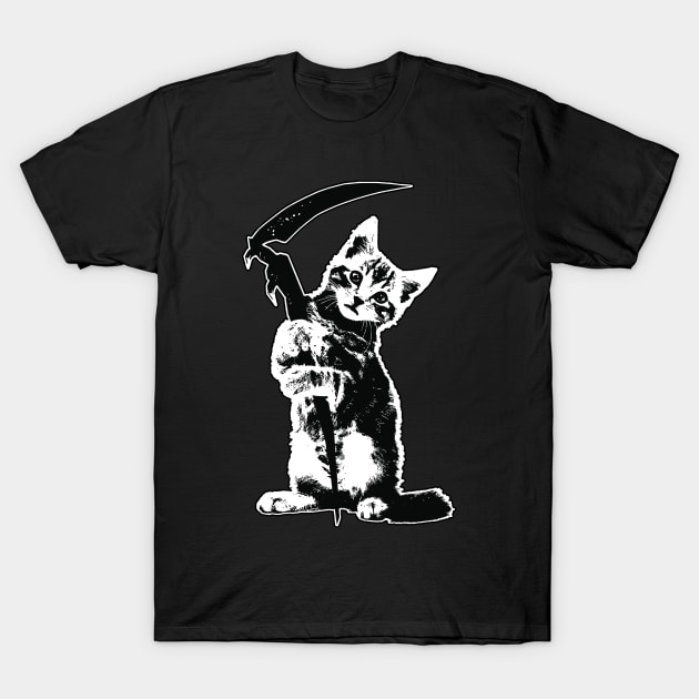 Super Cute Grim Reapurr Kitty, Death Cat, Funny Reaper - Cat - T-Shirt ...