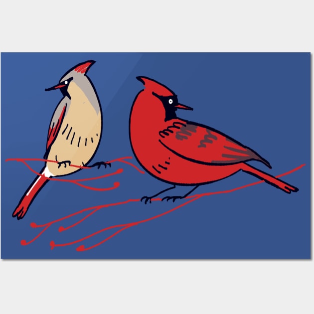 Male and Female Northern Cardinals (Borderless version) - Northern ...